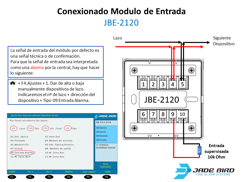 Esquemas conexion | Jade Bird Europe Fire Alarm Systems